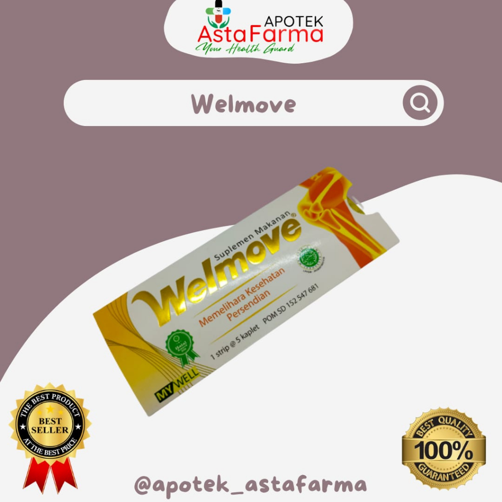Jual Welmove 1Strip 5 Kaplet /Untuk Kesehatan Sendi Dan Tulang | Shopee ...