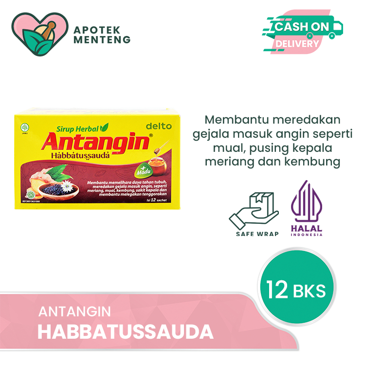 Jual Antangin Habbatussauda 12 Sachet - Sirup Masuk Angin Meriang Mual ...