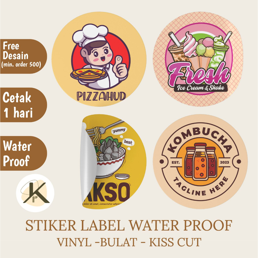 Jual STIKER LABEL CUSTOM WATERPROOF VINYL | LABEL MAKANAN MINUMAN ...