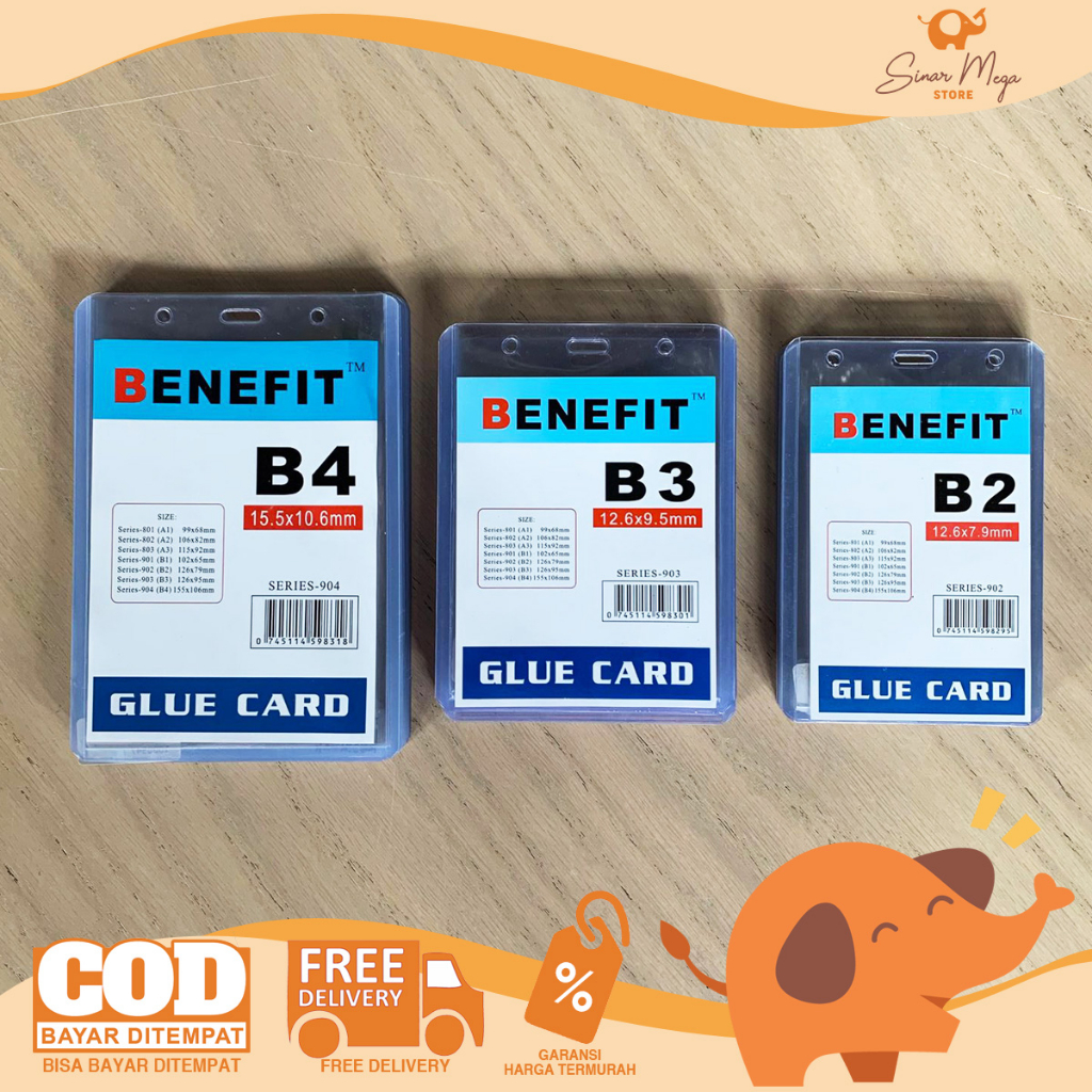 Jual Benefit ID Card Case B1, B2, B3 & B4 Name Tag Plastik Mika Bening ...