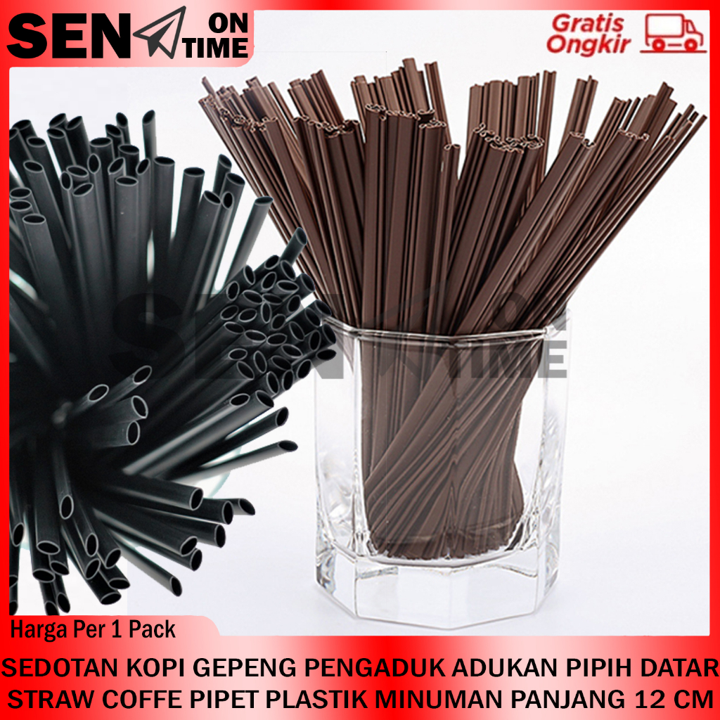 Jual SEDOTAN GEPENG KOPI PENGADUK ADUKAN PIPIH STRAW COFFEE SEDOT ...