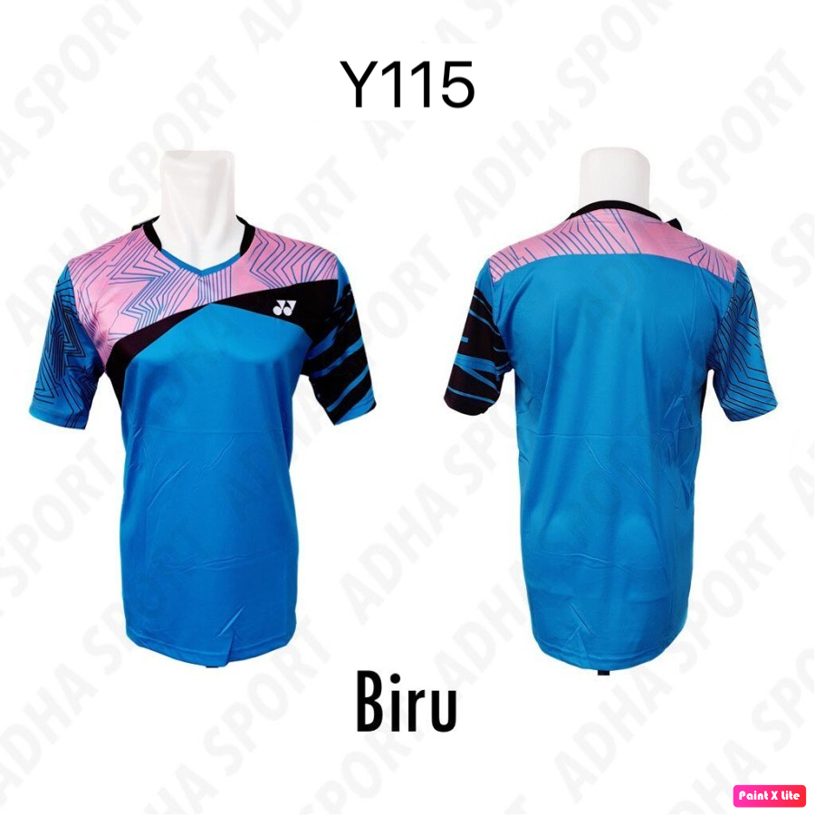 Jual Kaos Badminton Y 115 / Y115 Biru Baju Jersey Bulutangkis ADHASPORTSTORE | Shopee Indonesia
