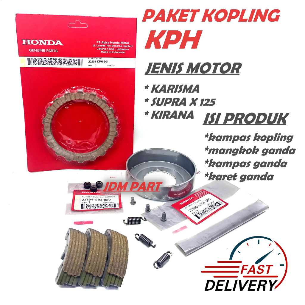 Jual PAKETAN KOPLING KPH KHARISMA / KARISMA / SUPRA X 125 / KIRANA / PAKET KAMPAS / PLAT KOPLING ...