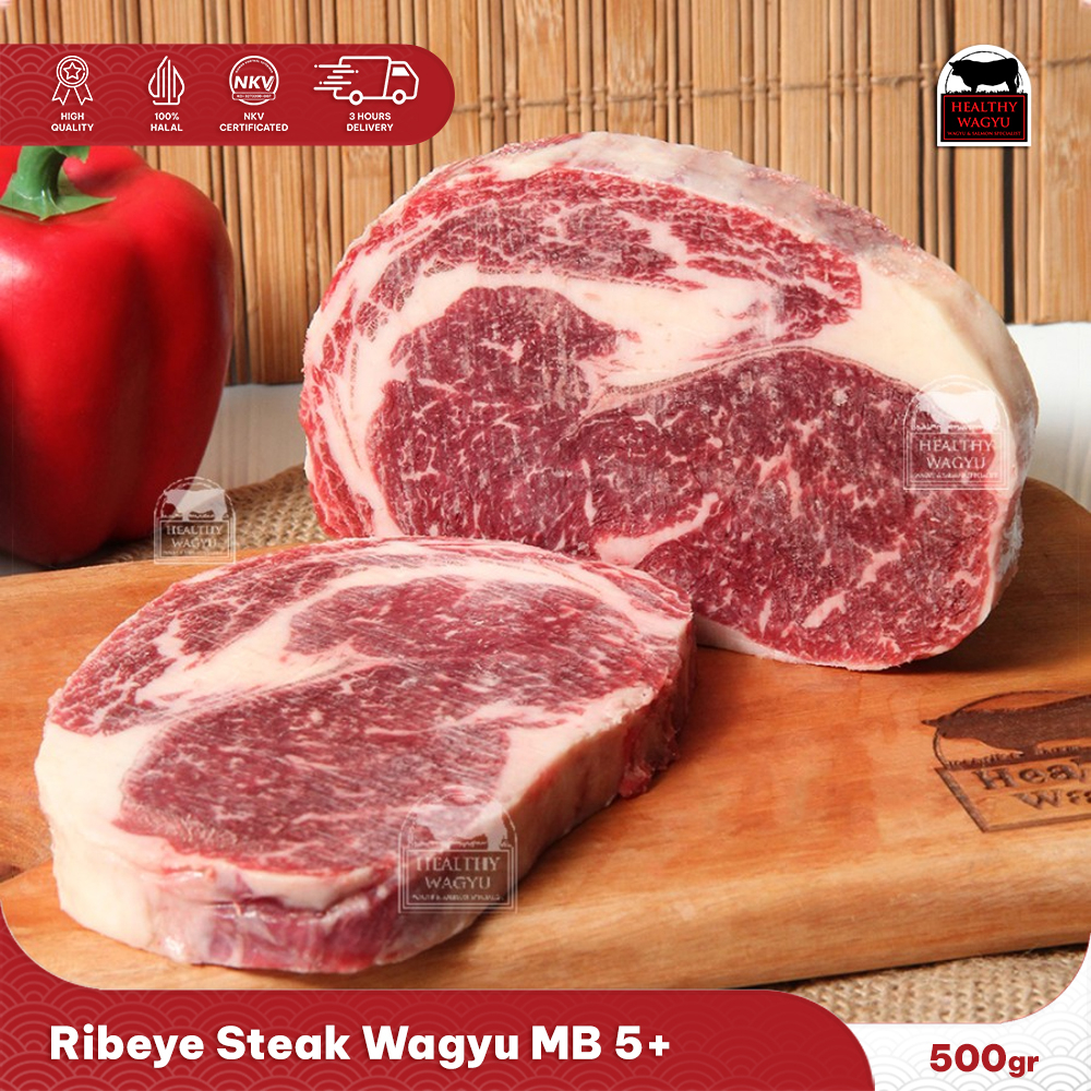 Jual Ribeye Wagyu Beef Steak Mb 5+ 500gr Healthy Wagyu | Shopee Indonesia