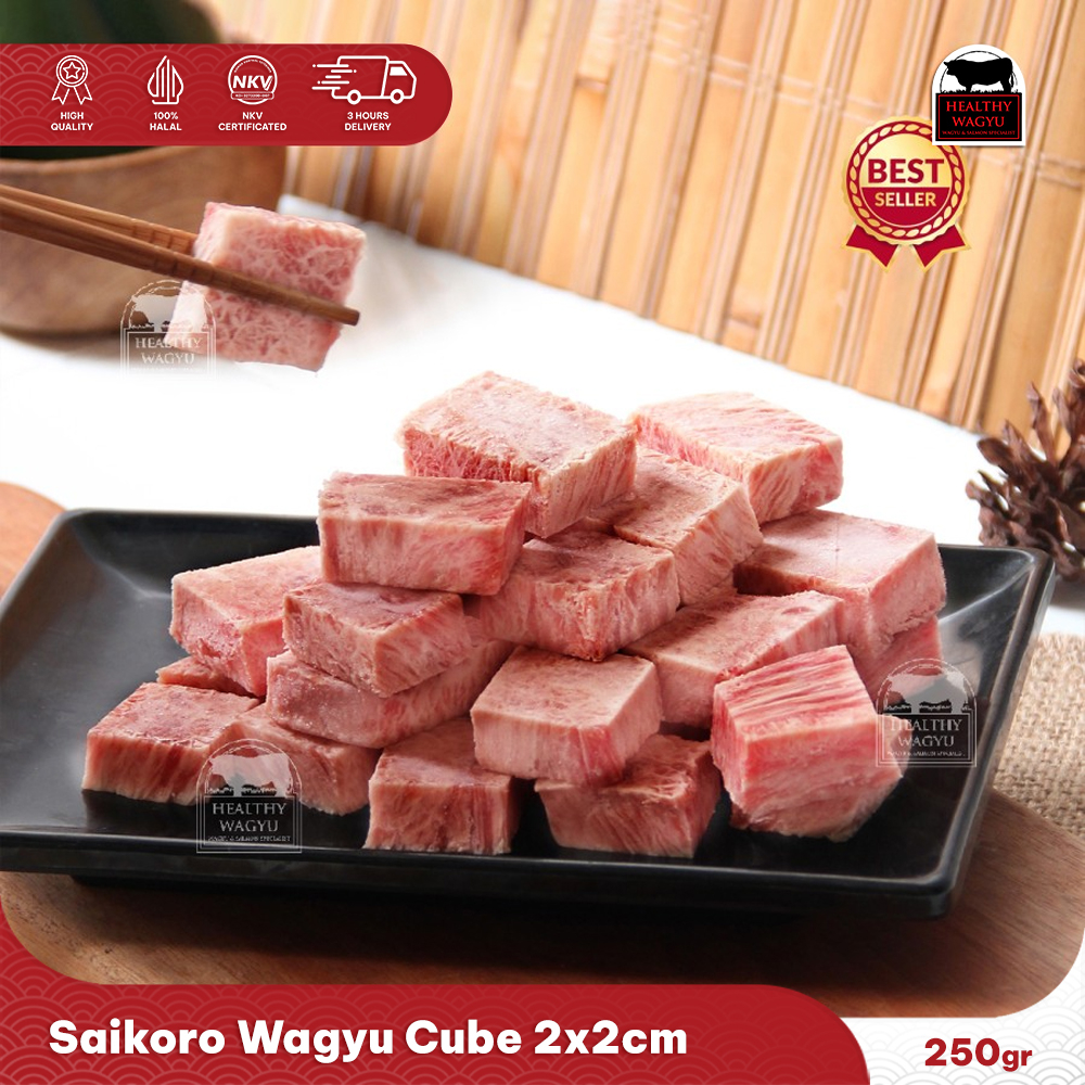 Jual Saikoro Wagyu Cube 2cmX2cm 250gr Healthy Wagyu | Shopee Indonesia