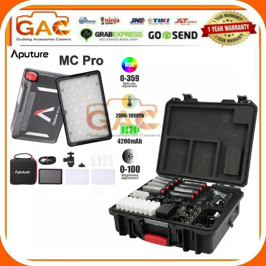 Jual Aputure MC Pro RGB LED Light Panel 8 Light Kit MC Pro 8kit ORI ...