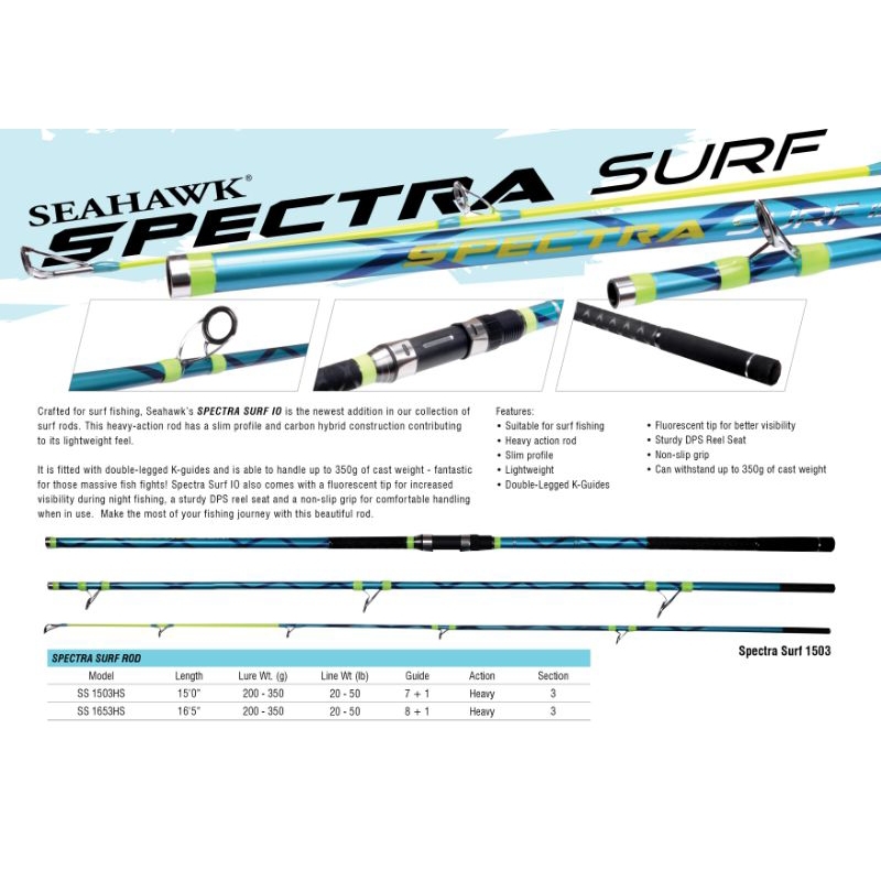 Jual Joran Pancing Spinning Surf Seahawk Spectre Surf 450cm | Shopee ...