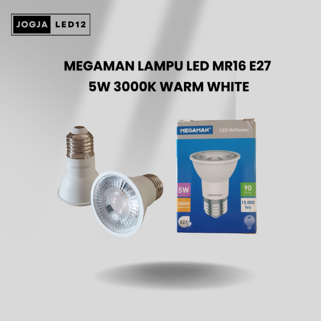 Jual Megaman Lampu LED MR16 Spotlight E27 5 Watt 3000K Cahaya Kuning | Shopee Indonesia