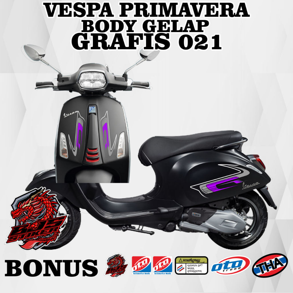 Jual Striping vespa matic 150 cc - Stiker Decal TRANSPARAN UV VESPA 150 ...
