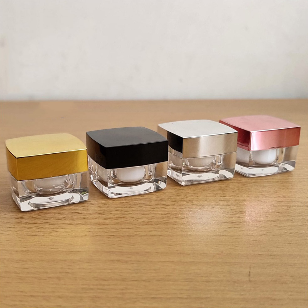 Jual POT CREAM ACRYLIC SQUARE 10 GR / POT KRIM AKRILIK KOTAK 10GRAM ...