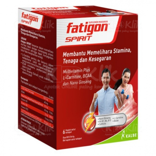 Jual Fatigon Spirit Kaplet (1 Strip Isi 6 Tablet) (per Strip) | Shopee ...