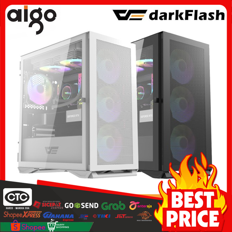 Jual Casing Aigo DarkFlash DLM200 - mATX, ITX, Tempered Glass | Shopee ...