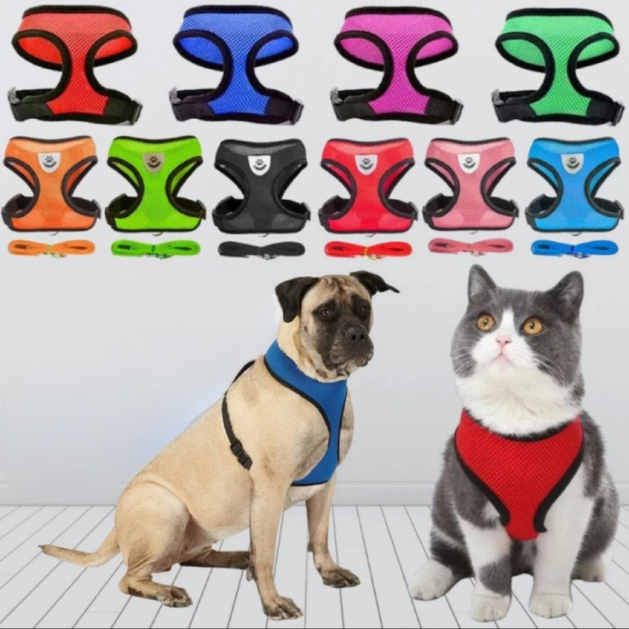 Jual Tali Tuntun Harness Rompi Kucing Anjing Hewan Peliharaan Pet Belts ...