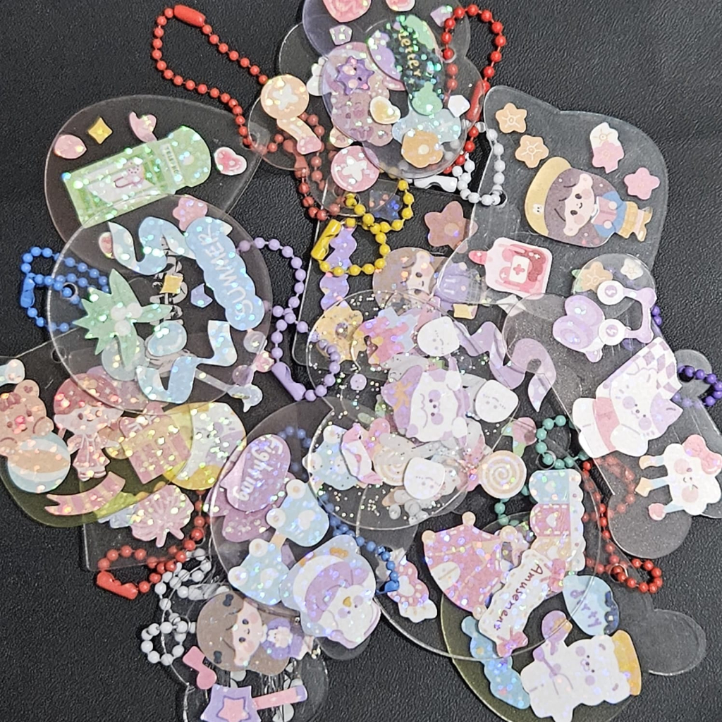 Jual [ORGM] Gantungan Kunci Gantungan Akrilik Papan Kreasi Sticker ...