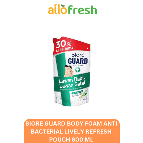 Jual Biore Guard Body Foam Anti Bacterial Lively Refresh Pouch 800 ml ...
