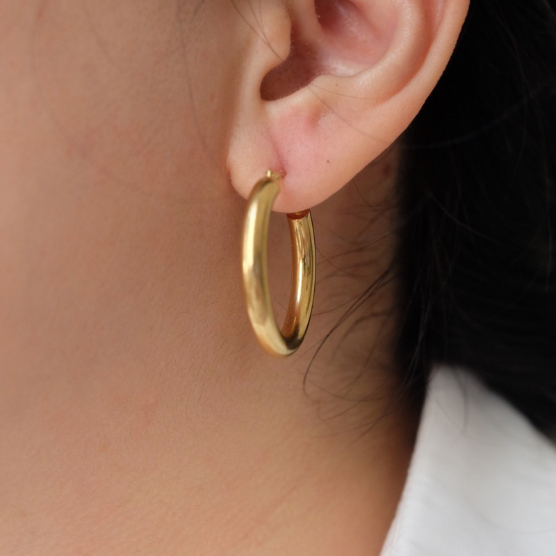 Jual Ark.co - HILA earrings titanium steel (basic; tube) | anting hoops ...