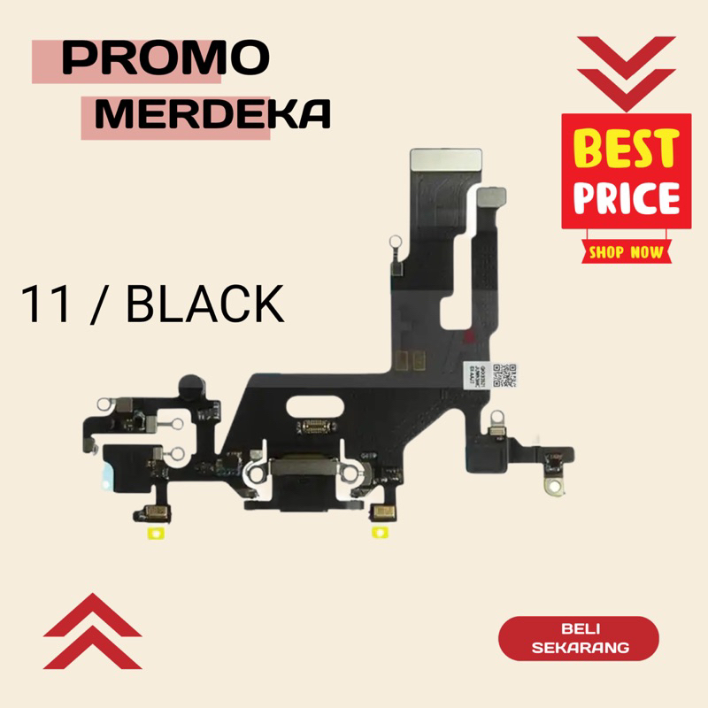Jual FLEXIBEL KONEKTOR CAS IPHONE 11 / 11 PRO ORI BLACK | Shopee Indonesia