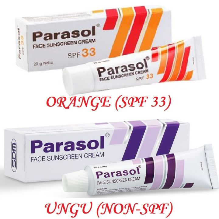Jual PARASOL Face Sunscreen Cream SPF 33 / Non SPF 20gr | Shopee Indonesia