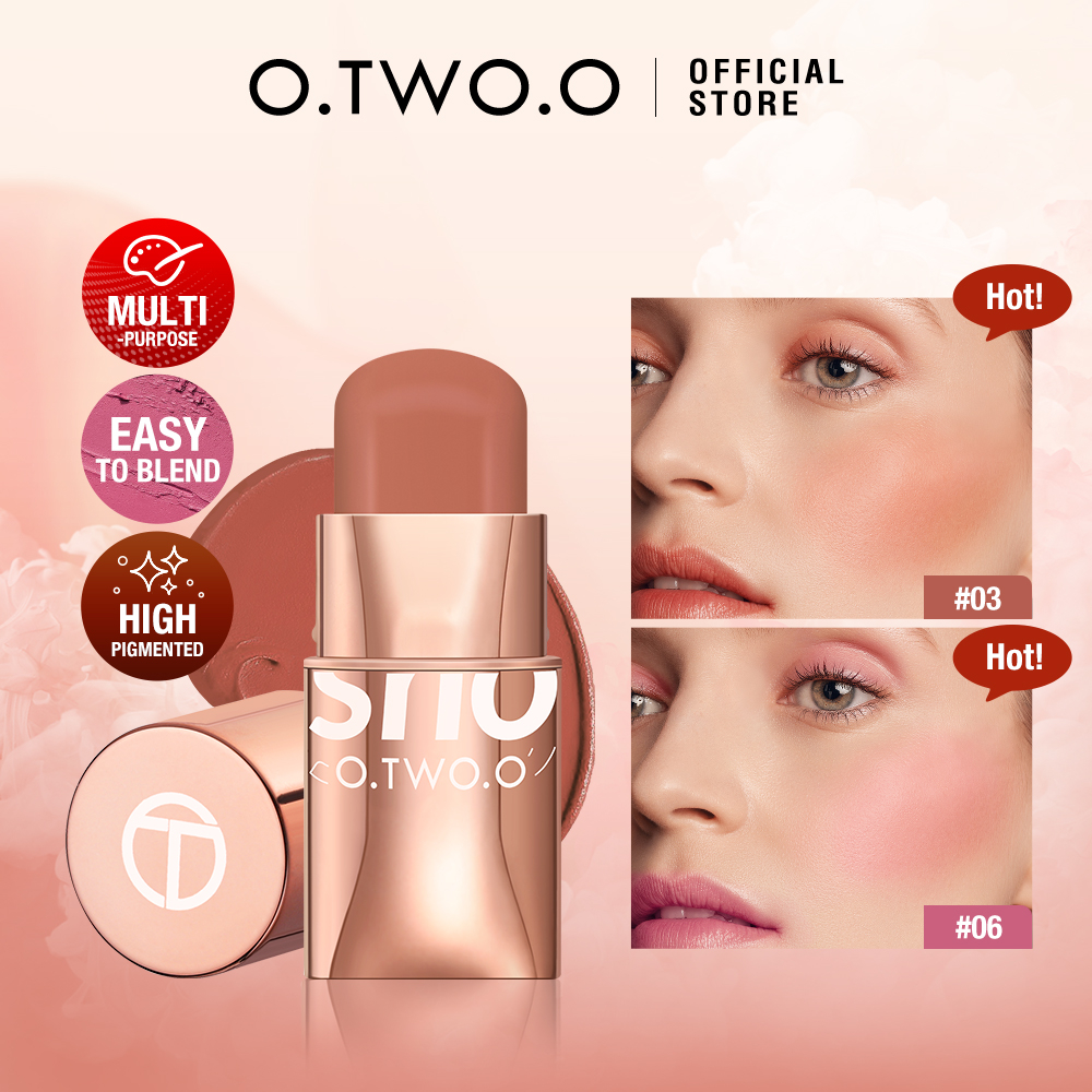 Jual O.TWO.O Makeup Blush Stick Hydrating Gloss Lip & Cheek Makeup ...