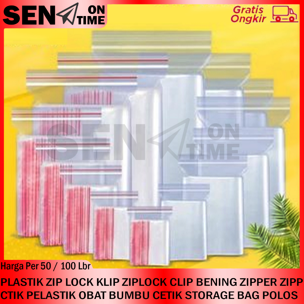 Jual Plastik Klip Bening Ukuran 30x40 Per 100 Lembar Zip Lock Ziplock