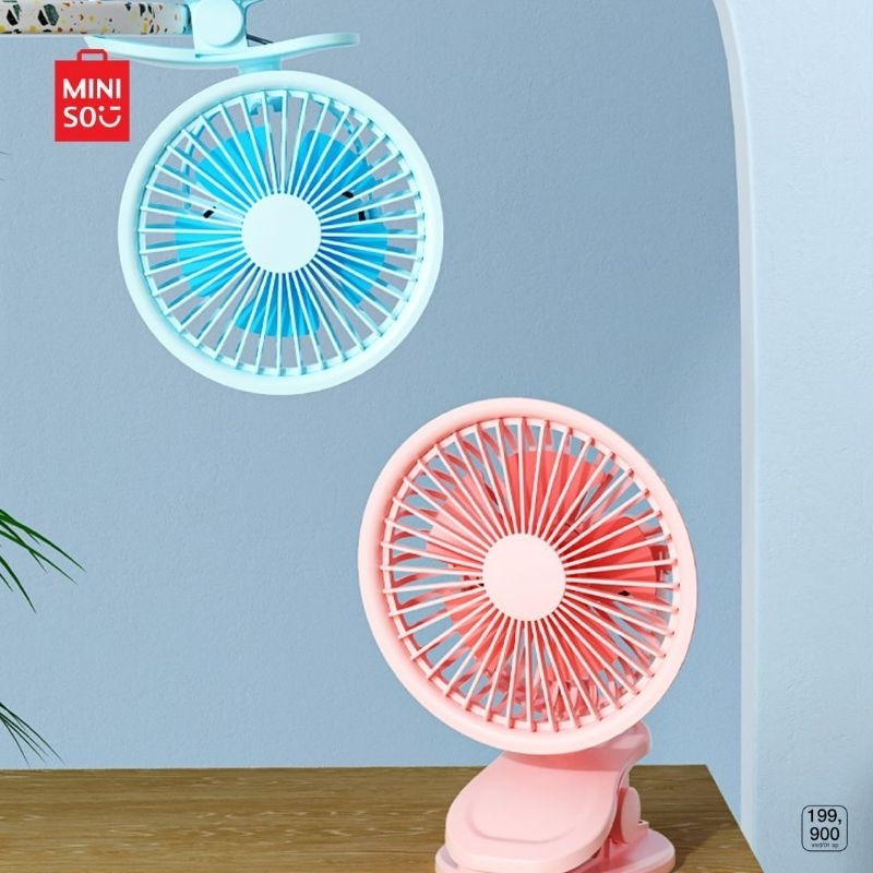 Jual MINISO MINI CLIP ON FAN (KIPAS ANGIN CLIP) 1200mAh | Shopee Indonesia