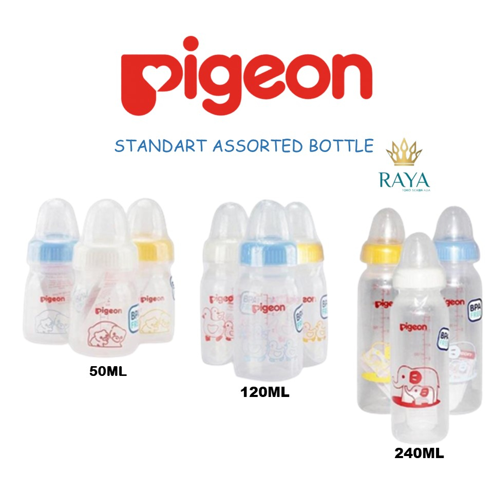 Jual RAYA PIGEON Botol PP RP Standart Assorted 10's 50Ml-120Ml-240Ml | Shopee Indonesia