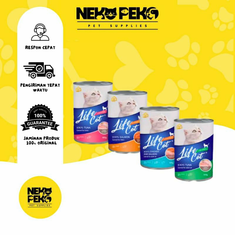 Jual LIFE CAT KALENG Wet Food 400 Gr / Makanan Kucing Cair Kaleng ...