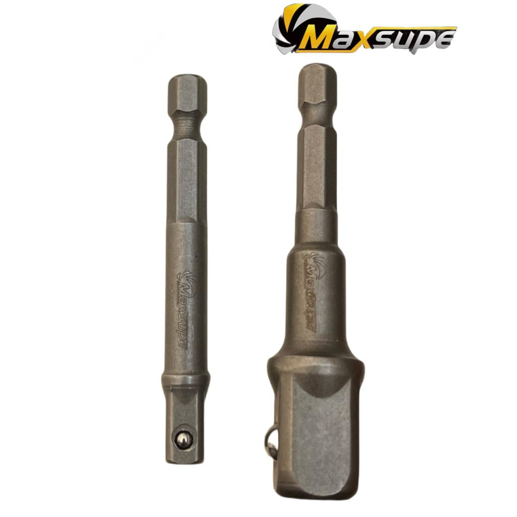 Jual MAXSUPE Adapter Adaptor Kunci Shock Sok Socket 1/2,1/4 Obeng Bor ...
