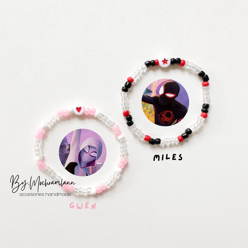 Jual Gelang Couple Spiderman Miles Morales & Gwen Stacy | Spiderman ...