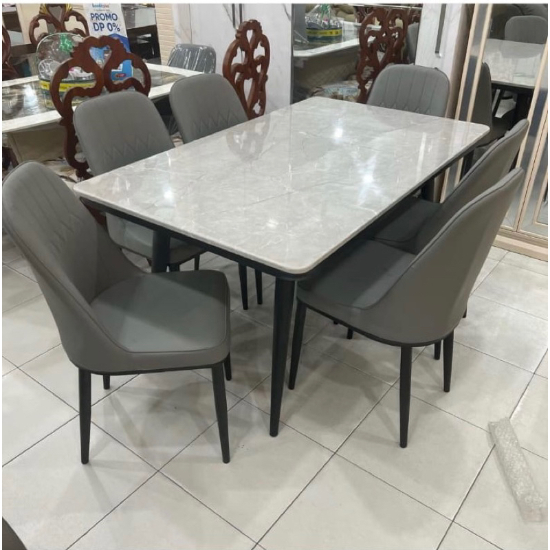 Jual meja makan import batu marmer | Shopee Indonesia