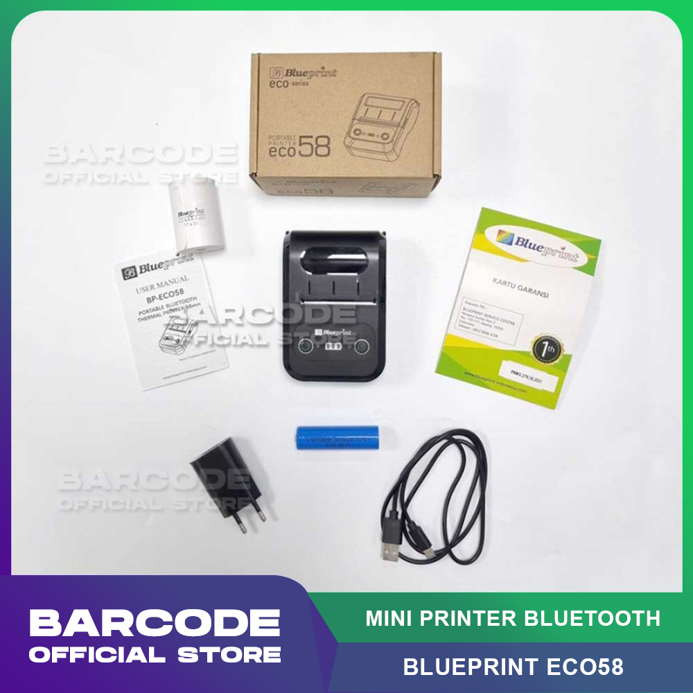 Jual Mini Portable Printer Blueprint BP ECO58 Cetak Struk Kasir ...
