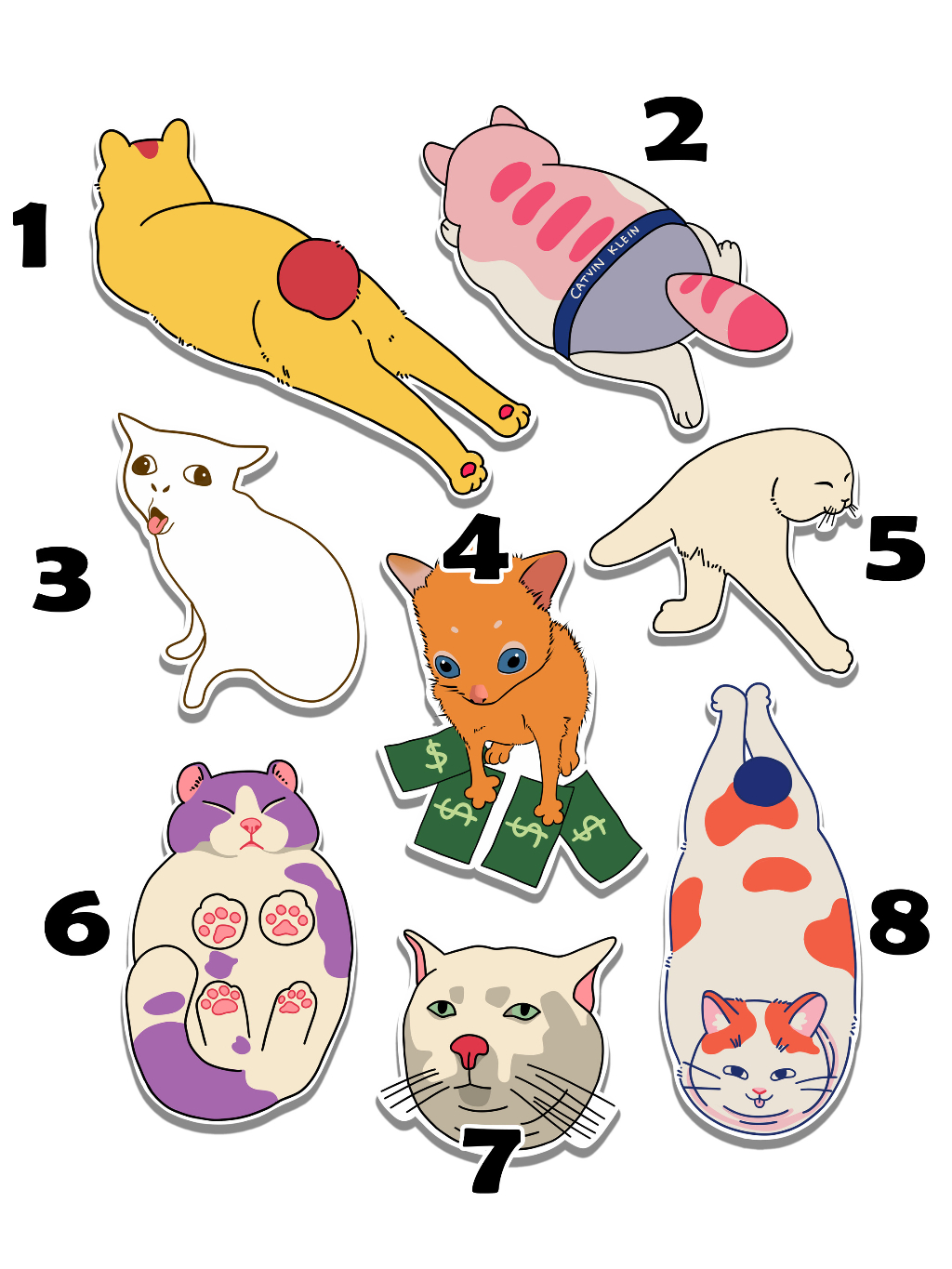 Jual Stiker Kucing Lucu part 1 Meme Black Cat Laminasi Glitter | Shopee ...