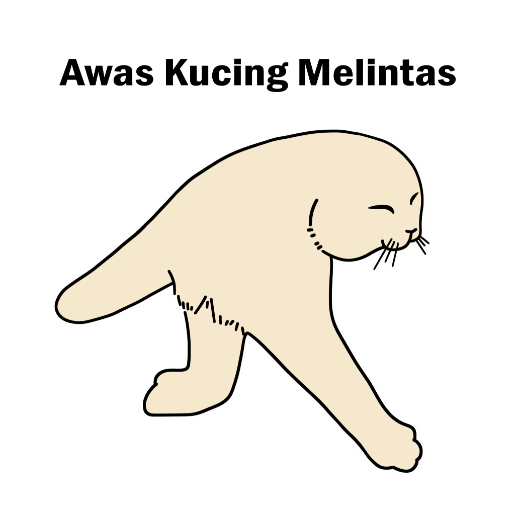 Jual Stiker Kucing Lucu part 1 Meme Black Cat Laminasi Glitter | Shopee ...