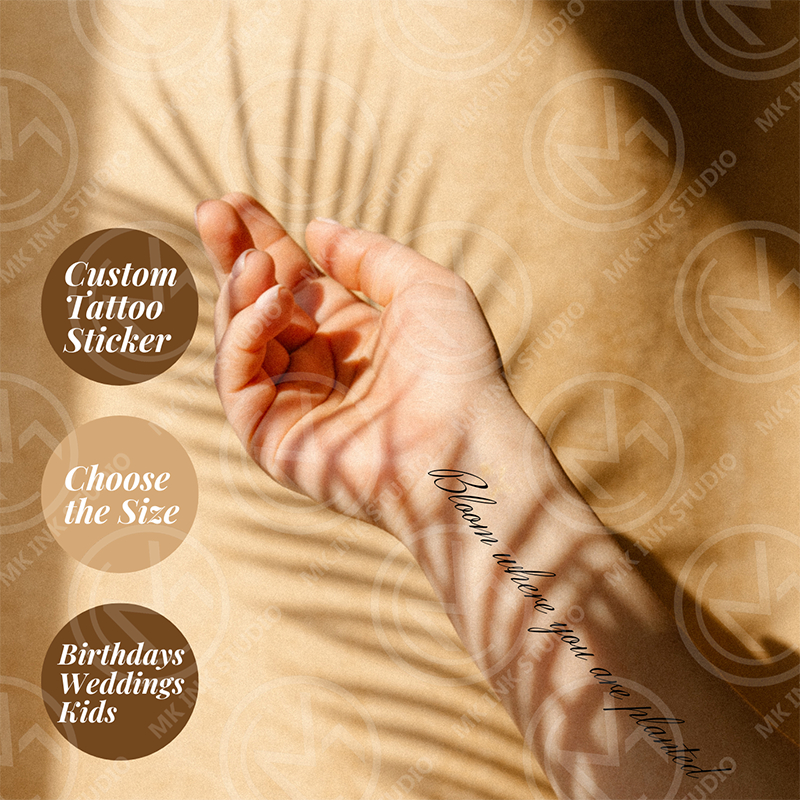 Jual MK INK STUDIO CUSTOM TATTOO NAMA TULISAN TATO STICKER TEMPORER ...