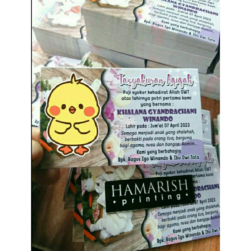 Jual Kartu Nama Aqiqah/Kartu Aqiqah/Kartu Kembang Telor Isi 100 Lembar ... Jual Kartu Nama Aqiqah/Kartu Aqiqah/Kartu Kembang Telor Isi 100 Lembar ...