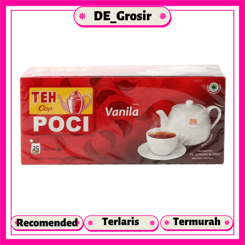 Jual Teh Cap Poci Teh Celup Aroma Vanilla 25 Bags - Teh Poci - Tea Bag ...
