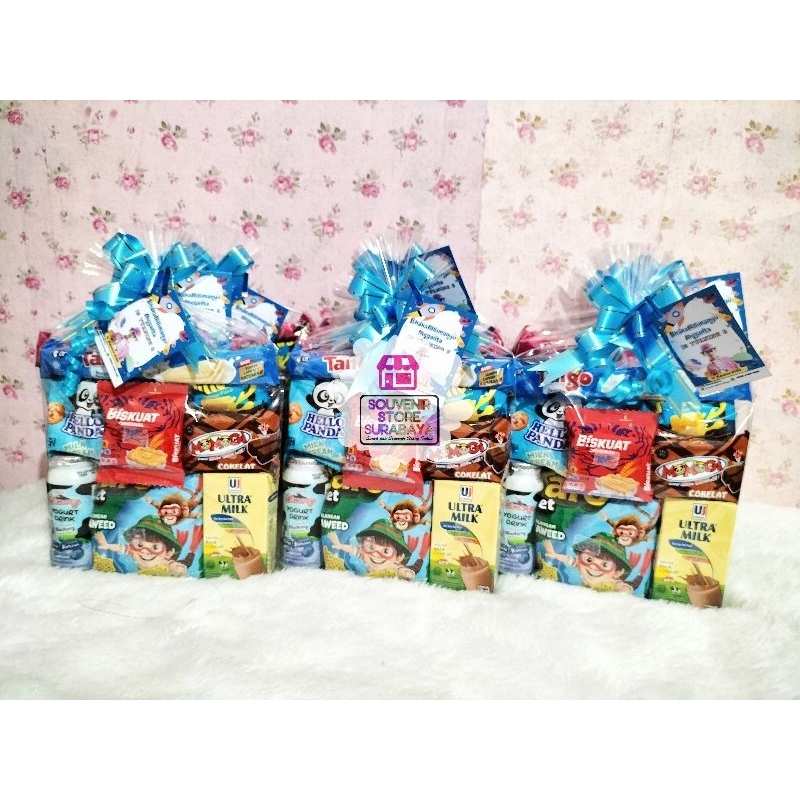 Jual New Arrival || Paket snack krep 2 susu || Bingkisan ultah anak ...