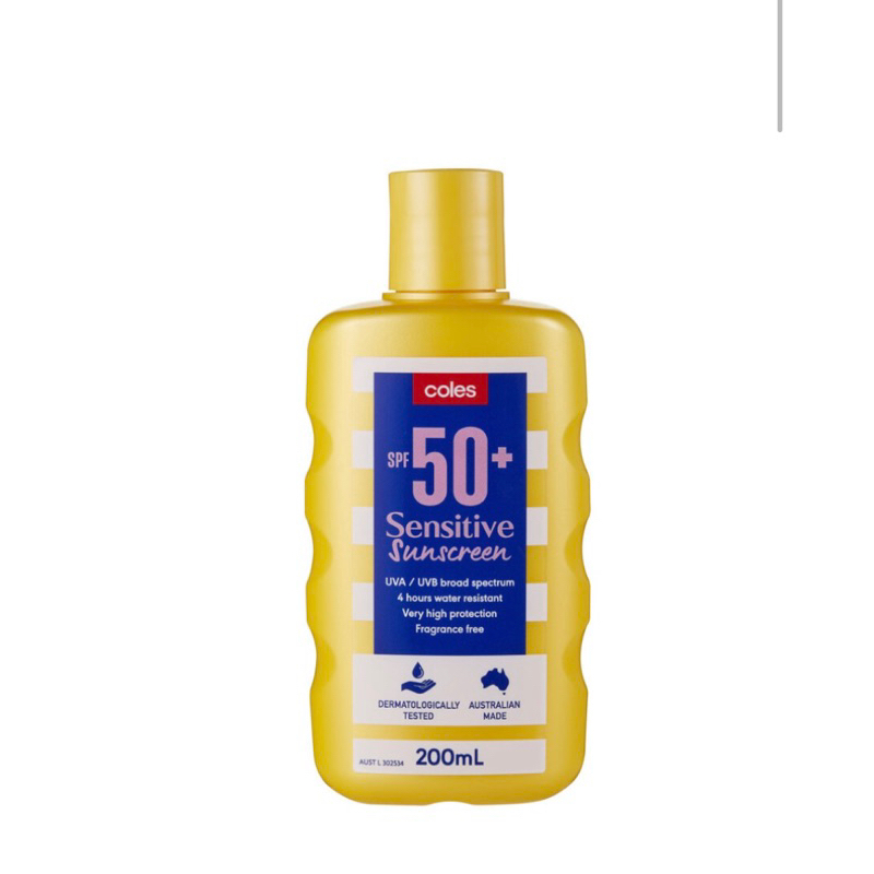 Jual Coles SPF 50+ Sunscreen Ultra Sensitive 200ml | Shopee Indonesia