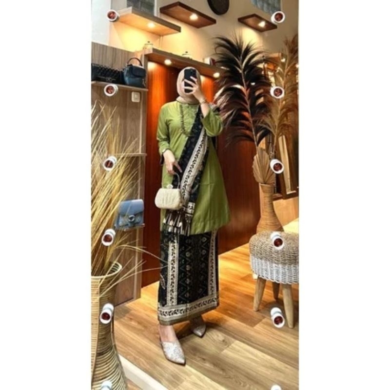 Jual basiba kamari kurung set batik tanah liek/baju kurung bundo ...