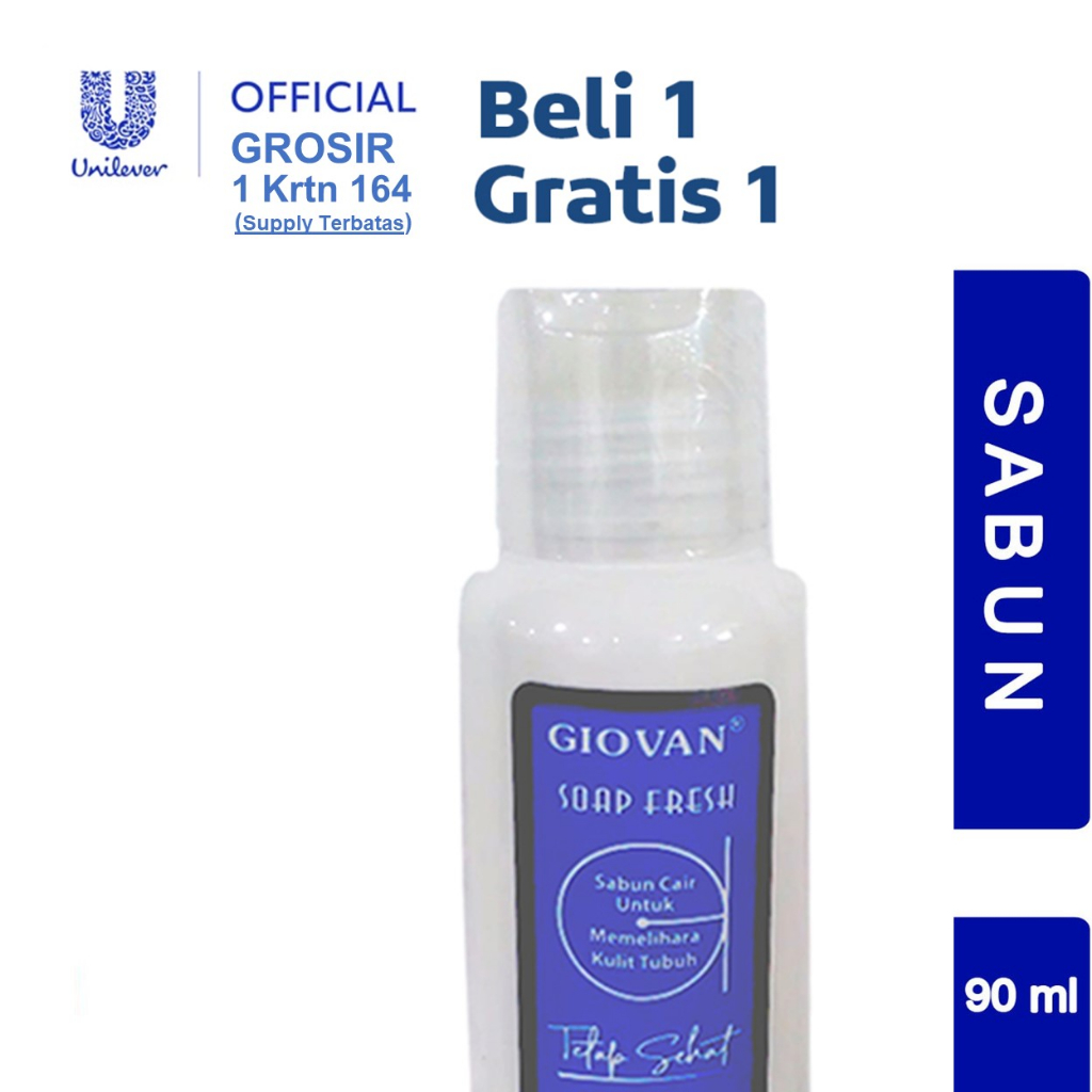Jual [BELI 1 GRATIS 1] SABUN GIOVAN SOAP FRESH (Biru) 90 ml KEMASAN ...