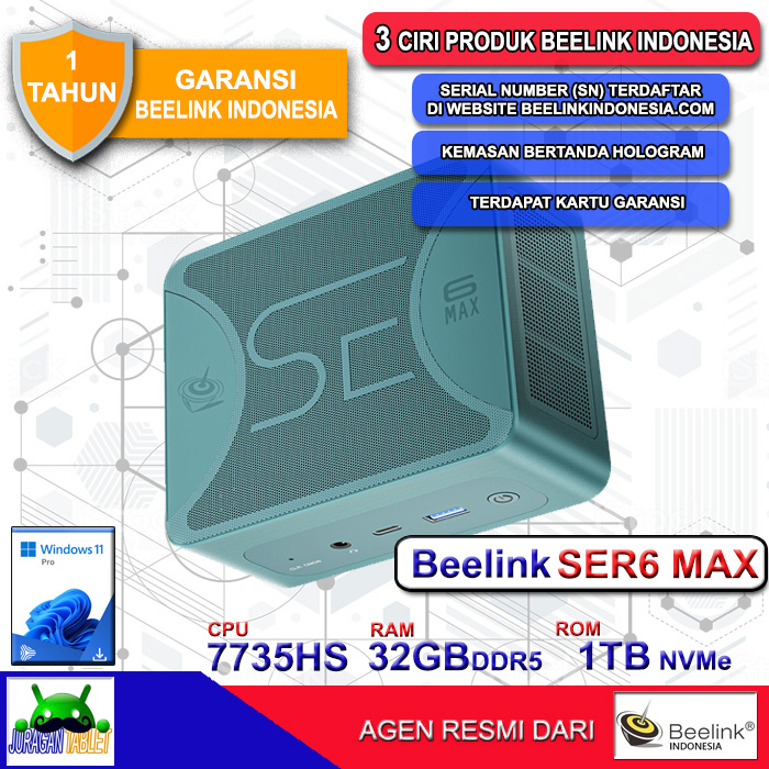 Jual Beelink SER6 MAX AMD Ryzen 7735HS 32GB DDR5 1TB SSD NVMe Gaming ...