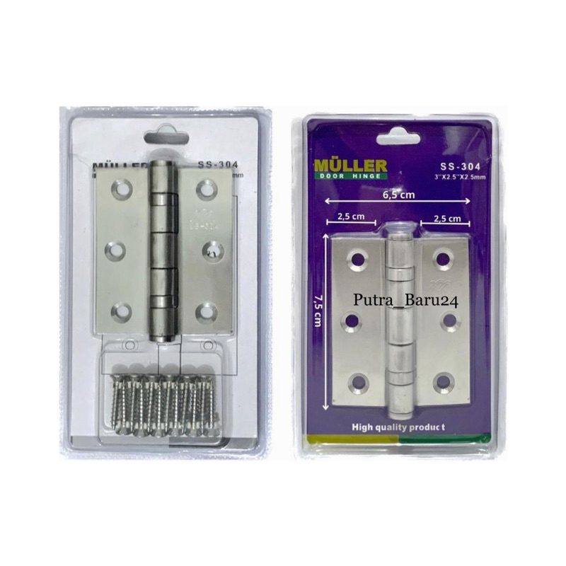 Jual Engsel 3 inch Jendela Muller Stainlees 304 ORIGINAL /Engsel ...