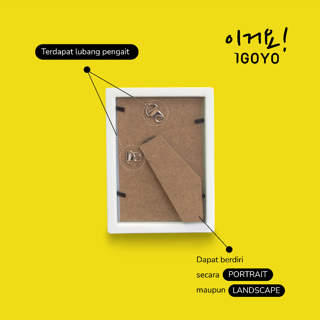 Jual Bingkai Foto IGOYO Ukuran 3R (9x13cm) F188 + Artprint Pigura Hitam Putih | Photo Frame ...