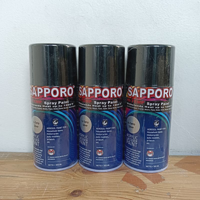 Jual pilok pilox sapporo hi-temp silver 300ml pilok anti panas silver ...