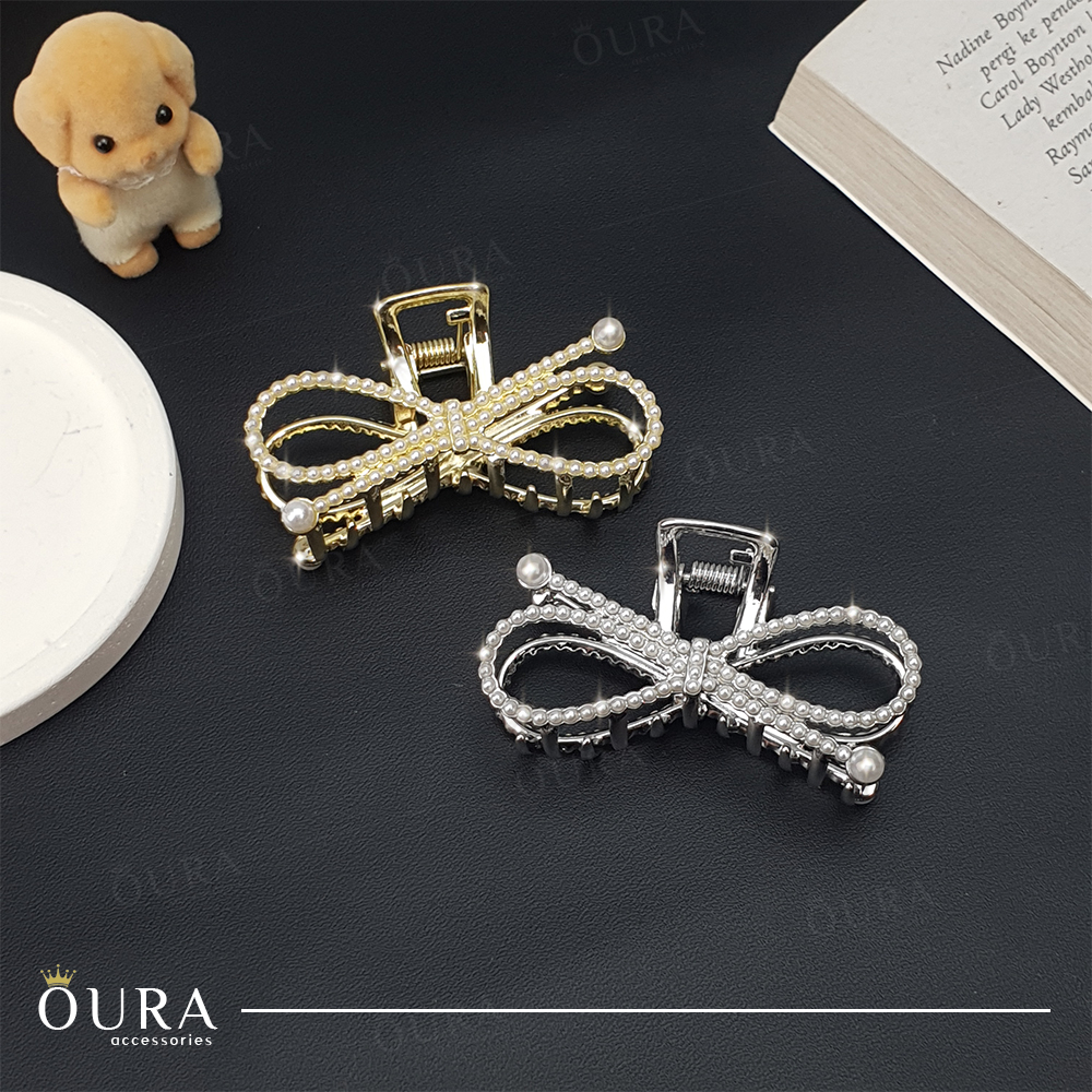 Jual Jepit Rambut Poni Jedai Besi Jepitan Mutiara Korea 5CM Korean ...