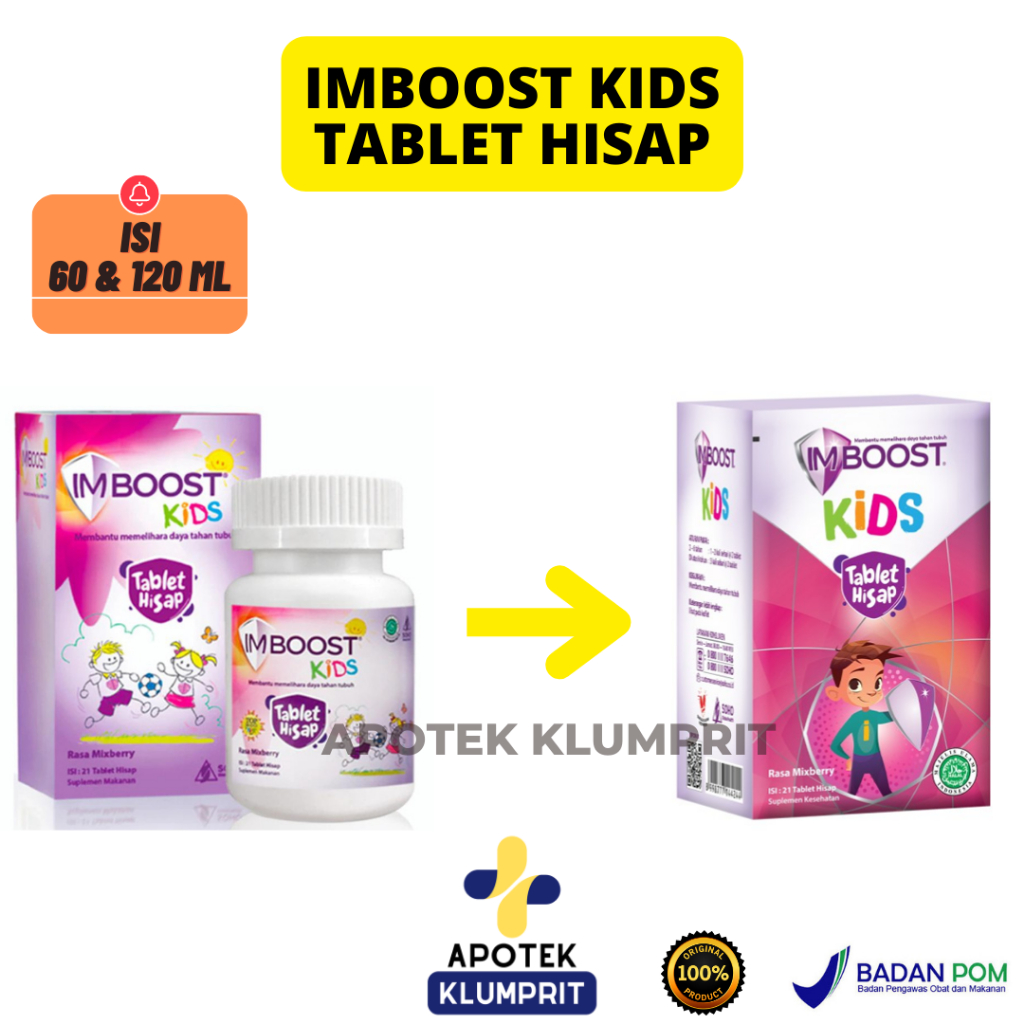 Jual IMBOOST KIDS / TABLET / HISAB / 21 TAB / BOTOL | Shopee Indonesia