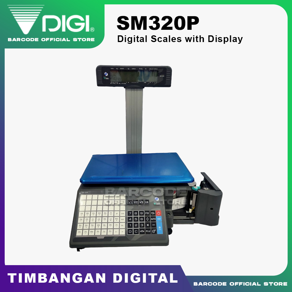 Jual DIGI SM 230P Timbangan Digital 15 kg Print Struk Kasir | Shopee Indonesia