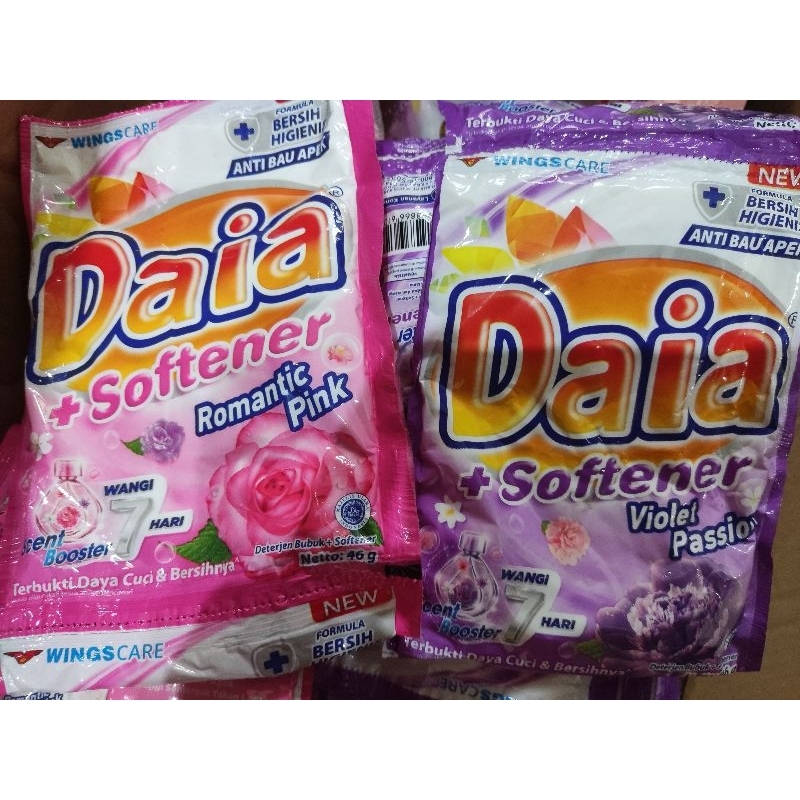 Jual Daia Softener Sachet 46 gr pink dan violet | Shopee Indonesia