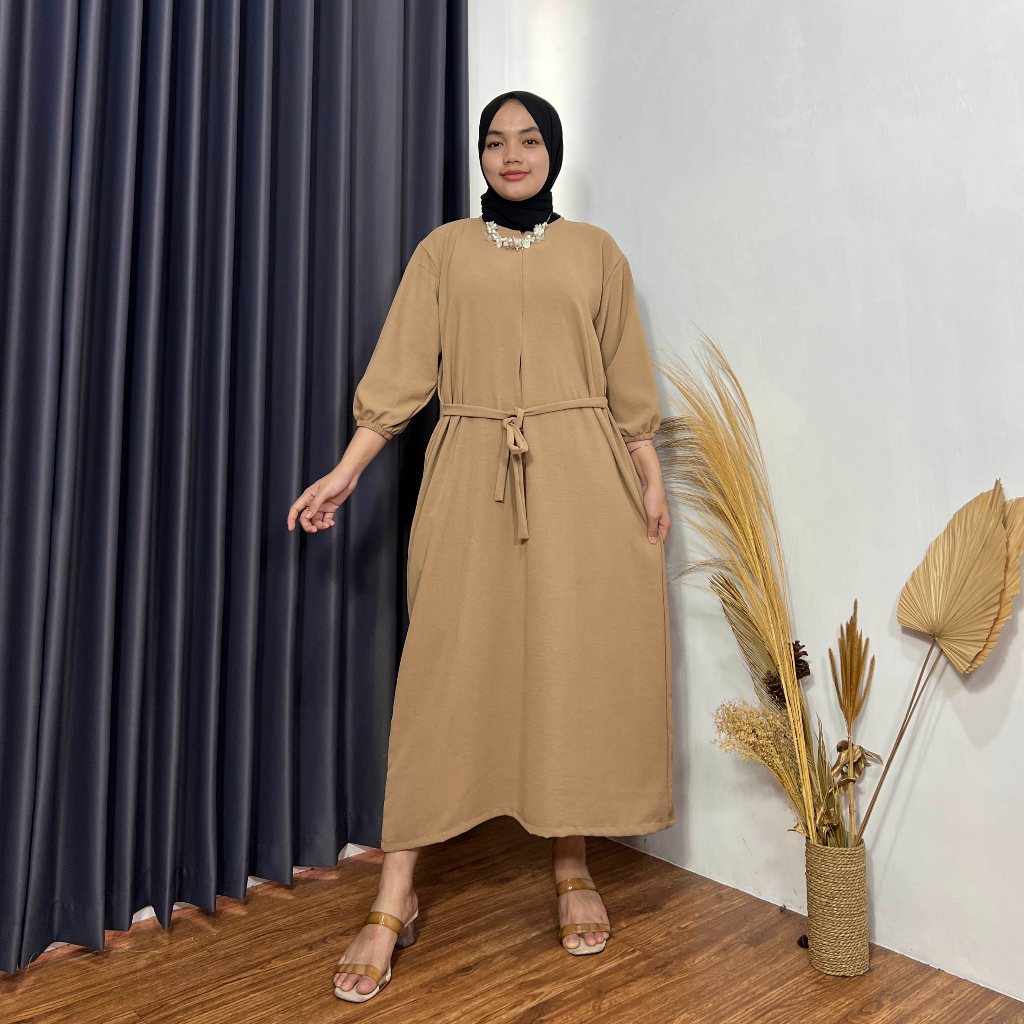 Jual Fathia Dress Busui Crinkle Polos wanita | Shopee Indonesia