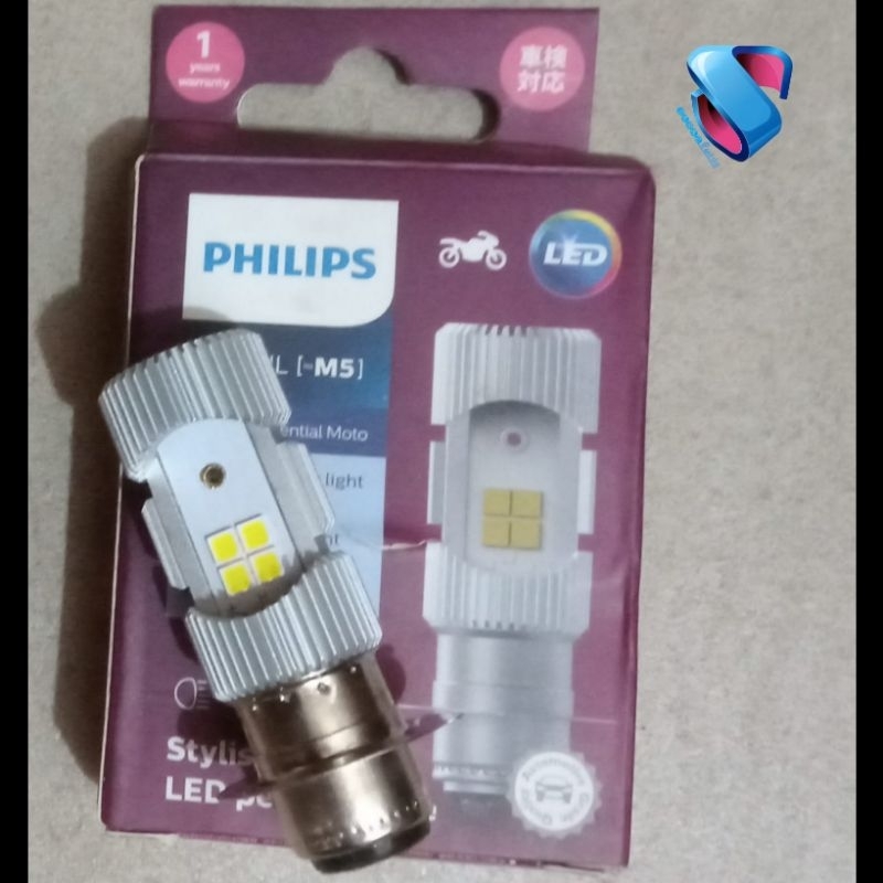 Jual Bohlam Lampu Depan LED Philips M5 6500k 12V 6W LED 2 Sisi Wajib ...